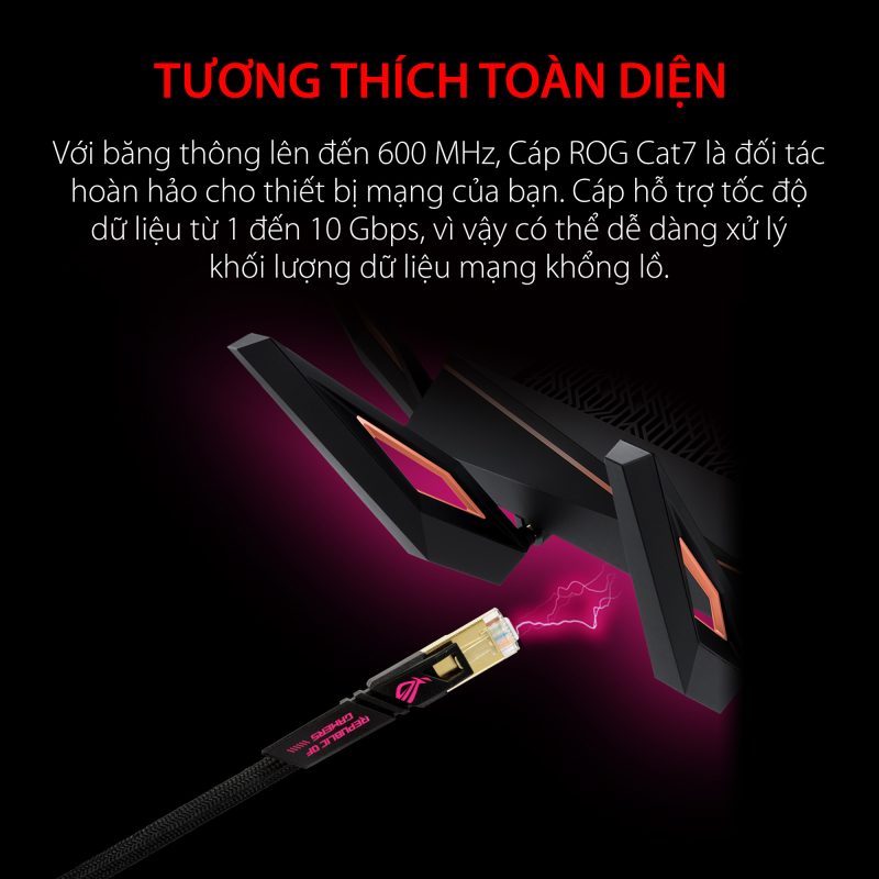 Cáp mạng bấm sẵn ASUS ROG CAT7 Cable – Thành Công Tiến